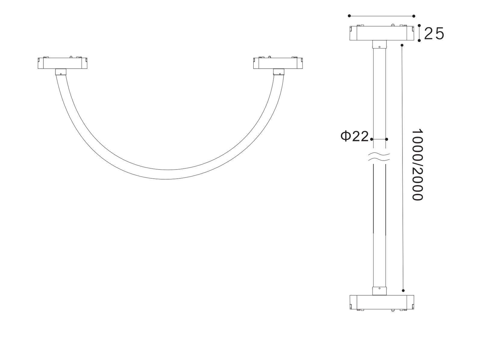 KH-SK45-NEON-1000 Magneic Track Light - Keyhang